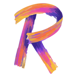 The Letter R With Colorful Paint PNG & SVG Design For T-Shirts