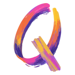 Colorful Letter Q PNG & SVG Design For T-Shirts