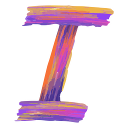 Letter T Painted With Bright Colors PNG & SVG Design For T-Shirts