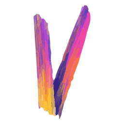 Colorful Letter V PNG & SVG Design For T-Shirts