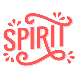 The Word Spirit In Red Lettering PNG & SVG Design For T-Shirts