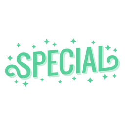 Design PNG E SVG De A Palavra Especial Em Verde Para Camisetas