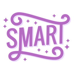 The Word Smart In Purple Lettering PNG & SVG Design For T-Shirts
