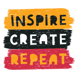 The Words Inspire Create Repeat PNG & SVG Design For T-Shirts