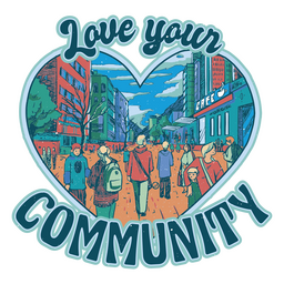 Love Your Community City Heart PNG & SVG Design For T-Shirts