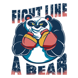 Diseño PNG Y SVG De Lucha Como Un Oso Panda Boxeando. Para Camisetas