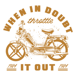 When In Doubt, Throttle It Out PNG & SVG Design For T-Shirts