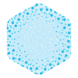 Blue Hexagon With White Dots On It PNG & SVG Design For T-Shirts