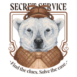 Secret Service Bear Character Quote Badge PNG & SVG Design For T-Shirts