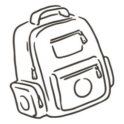 Black And White Drawing Of A Backpack PNG & SVG Design For T-Shirts