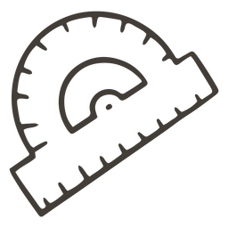 Semi Circle Ruler Icon PNG & SVG Design For T-Shirts
