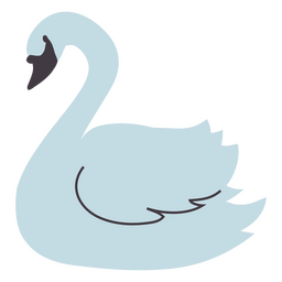 Blue Swan PNG & SVG Design For T-Shirts