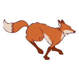 Illustration Of A Fox Running PNG & SVG Design For T-Shirts