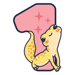 Animal Kawaii Alphabet 1 Number PNG & SVG Design For T-Shirts