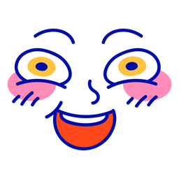 Excited Face Graphic PNG & SVG Design For T-Shirts
