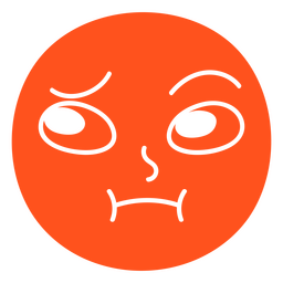 Diseño PNG Y SVG De Cara Incómoda Para Camisetas