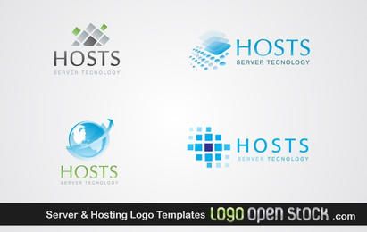 Server & Hosting Logo Set Vector Download