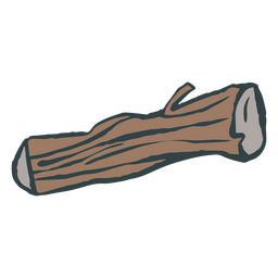 Wooden Log Doodle PNG & SVG Design For T-Shirts