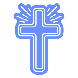 Diseño PNG Y SVG De Icono De Cruz Azul Para Camisetas