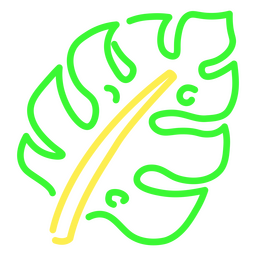 Green Neon Leaf PNG & SVG Design For T-Shirts