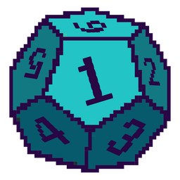 Blue Pixel Dice With Numbers On It PNG & SVG Design For T-Shirts