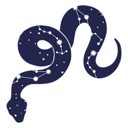 Snake With Stars And Constellations PNG & SVG Design For T-Shirts