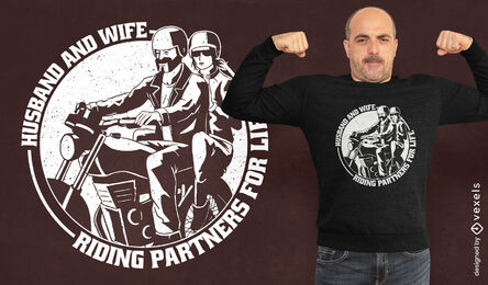 Riders Couple Love Quote T-shirt Design Vector Download