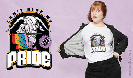 Goat With Pride Lgtb Flag T-shirt Design Vector Download