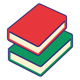 Red And Green Books Stroke Icon PNG & SVG Design For T-Shirts