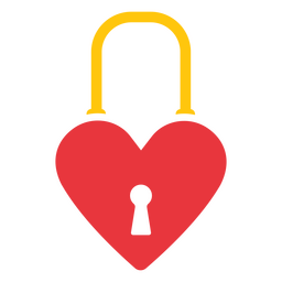 Red Heart Shaped Padlock PNG & SVG Design For T-Shirts