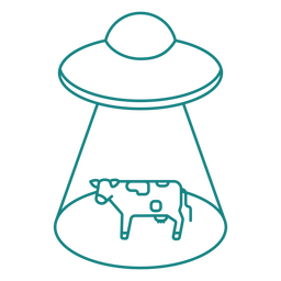 UFO Taking A Cow PNG & SVG Design For T-Shirts