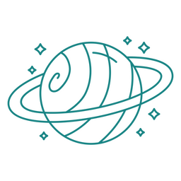 Planet Surrounded By Beautiful Rings PNG & SVG Design For T-Shirts