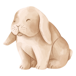 Watercolor Bunny Animal PNG & SVG Design For T-Shirts