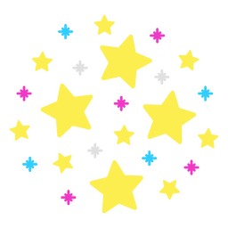 Multicolored Star Constellation PNG & SVG Design For T-Shirts