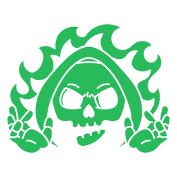 Angry Grim Reaper On Fire PNG & SVG Design For T-Shirts