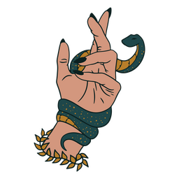 Mystical Hand Snake PNG & SVG Design For T-Shirts
