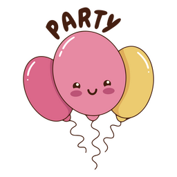 Party Balloons Sticker PNG & SVG Design For T-Shirts