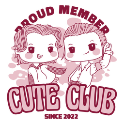 Chibi Cute Club Label PNG & SVG Design For T-Shirts