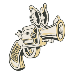 Halloween Weapon Gun Retro Cartoon PNG & SVG Design For T-Shirts