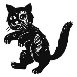 Dirty Cat Coming In From The Street PNG & SVG Design For T-Shirts