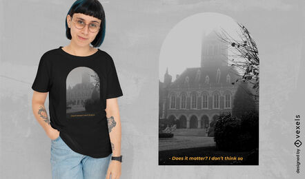 Dullcore Building And Quote Psd T-shirt Design PSD Editable Template