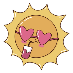 Summer Sun Kawaii Character PNG & SVG Design For T-Shirts