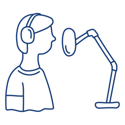 Boy In Recording Studio PNG & SVG Design For T-Shirts