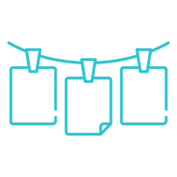 Sheets Of Paper Hanging On A Rope PNG & SVG Design For T-Shirts