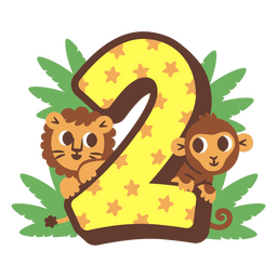 Diseño PNG Y SVG De Imagen De Animales De Safari Para Cumpleaños. Para Camisetas