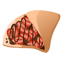 Crepe With Strawberries And Chocolate PNG & SVG Design For T-Shirts