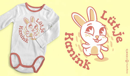 Cute Rabbit Animal Cartoon T-shirt Design Vector Download