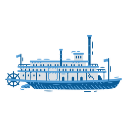 Blue-tinted Boat Graphic That Catches The Eye PNG & SVG Design For T-Shirts