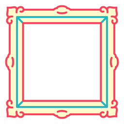 Decorative Line Frame PNG & SVG Design For T-Shirts