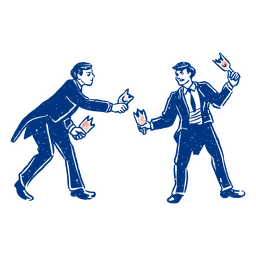 Diseño PNG Y SVG De Dos Hombres Borrachos Peleando Para Camisetas